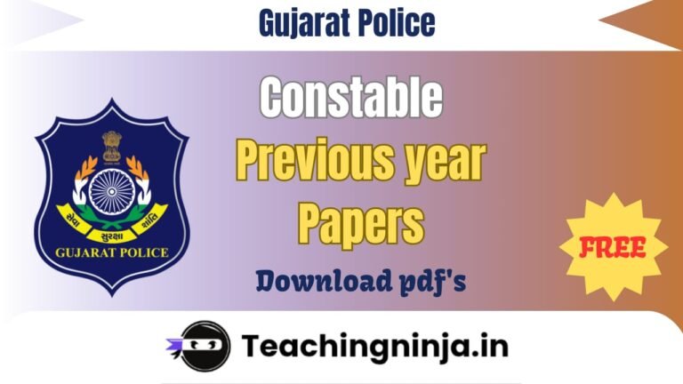 Gujarat Police Constable Previous Papers 2025 pdf Available