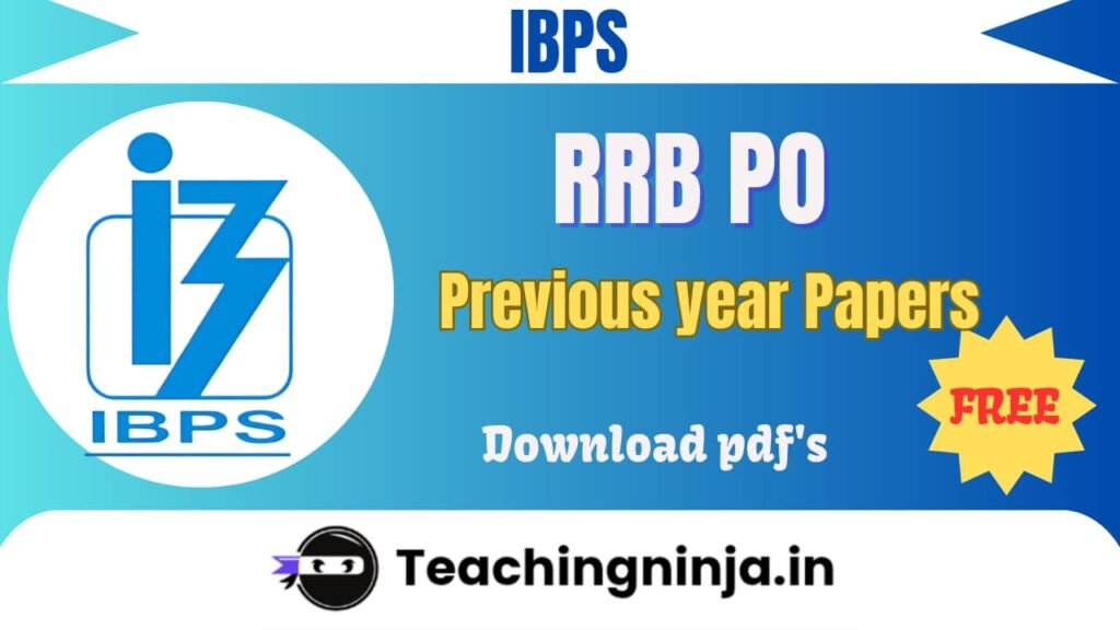 IBPS RRB PO 2025 Previous Papers Download Free Pdf
