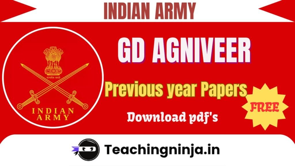 Indian Army Soldier GD Agniveer Previous Papers Pdf Download
