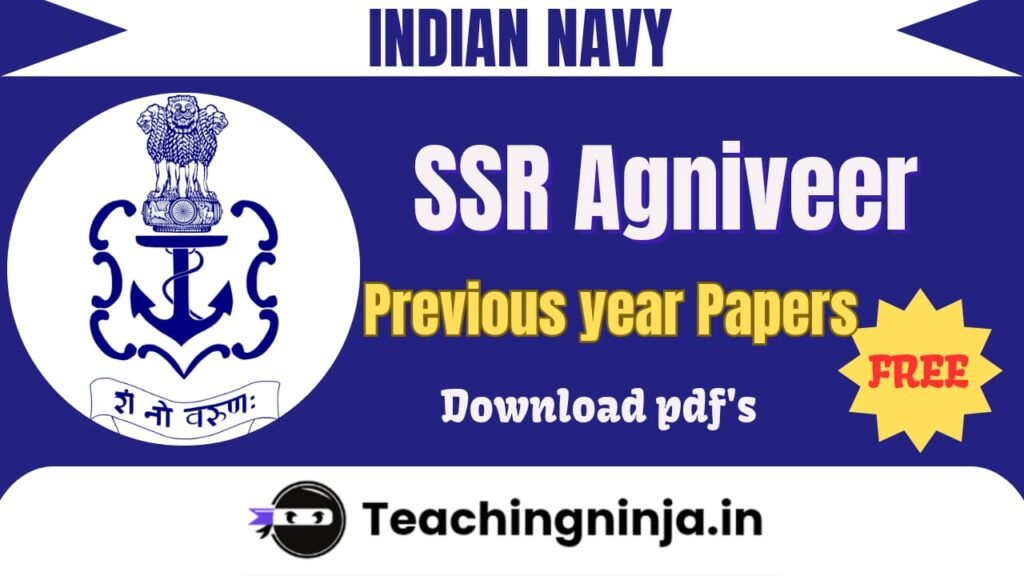 Indian Navy SSR Agniveer Previous Papers Pdf Download